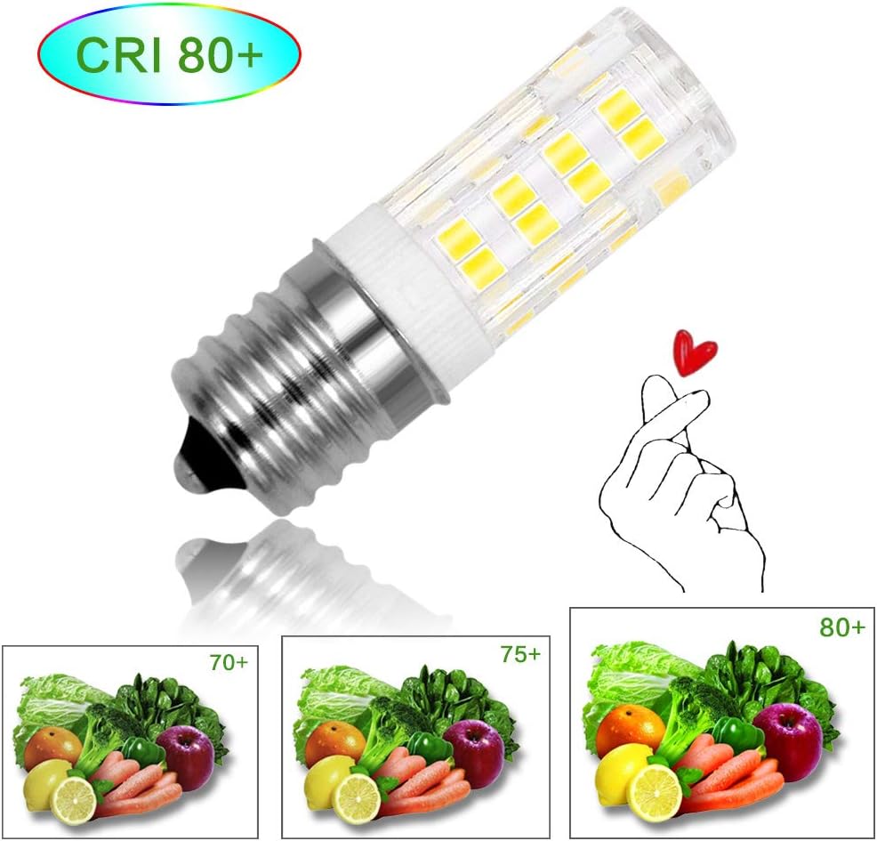 Bombillas LED E17 para microondas horno sobre estufa, 3 W, 30 W, equivalente a bombillas ...