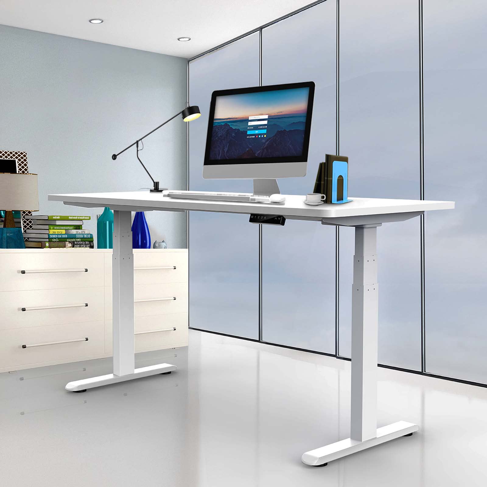Snapklik.com : AIMEZO 50.8H Dual Motor Electric Standing Desk Base 3 ...