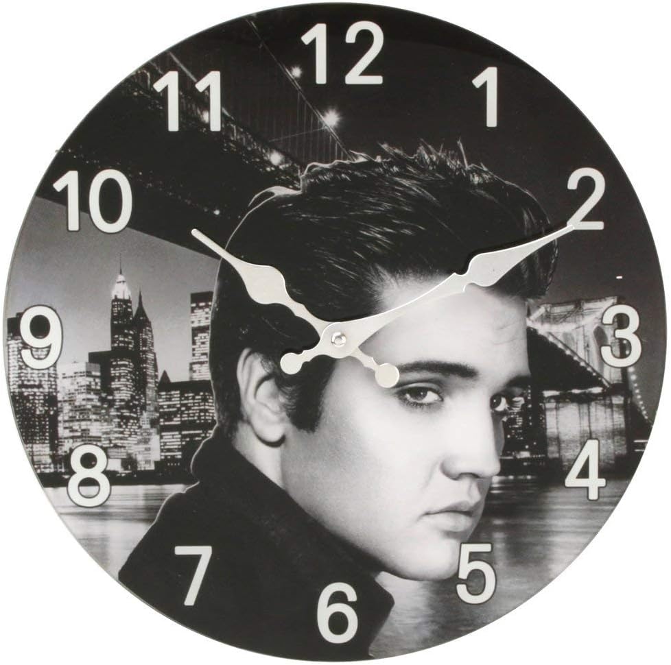 Amazon.com: Midsouth Products Elvis Presley Clock - Elvis in Front of ...
