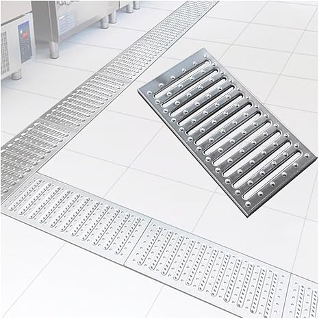 Edelstahl-K-Ablaufgitterabdeckung, 39,9 x 40,9 cm, Metall ...