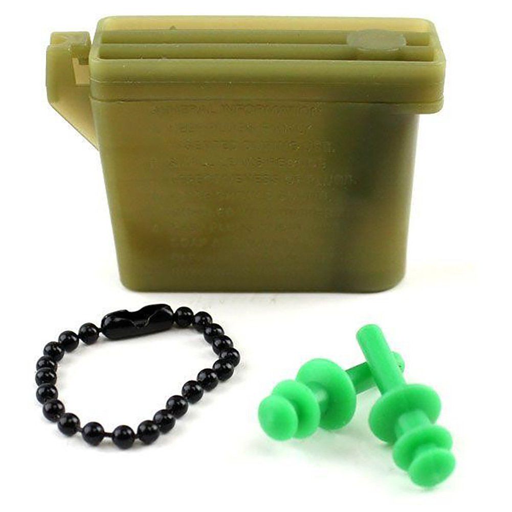 Amazon.com: Vanguard Military Ear Plugs with Chain and Case (Green ...