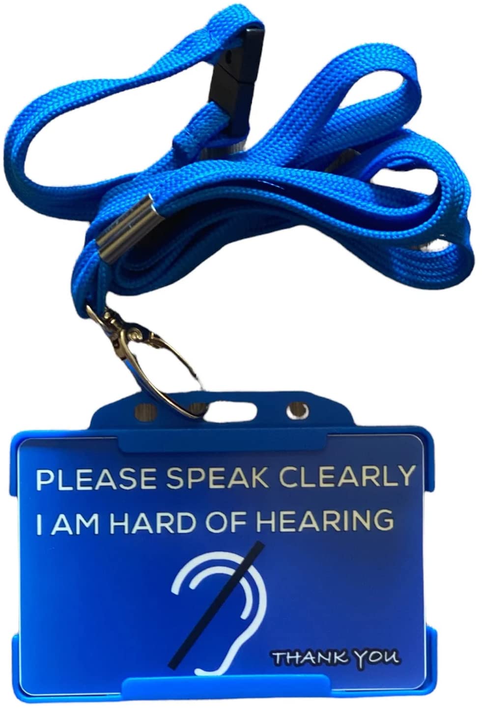 Hard of Hearing Disability ID Card & Blue Lanyard : Amazon.co.uk ...