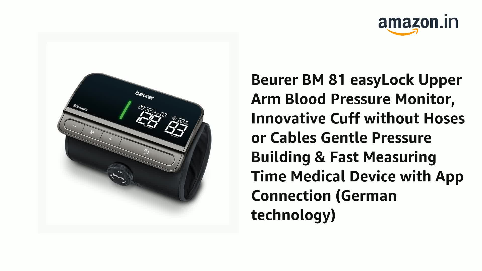 Watch Beurer BM 81 easyLock Upper Arm Blood Pressure Monitor ...