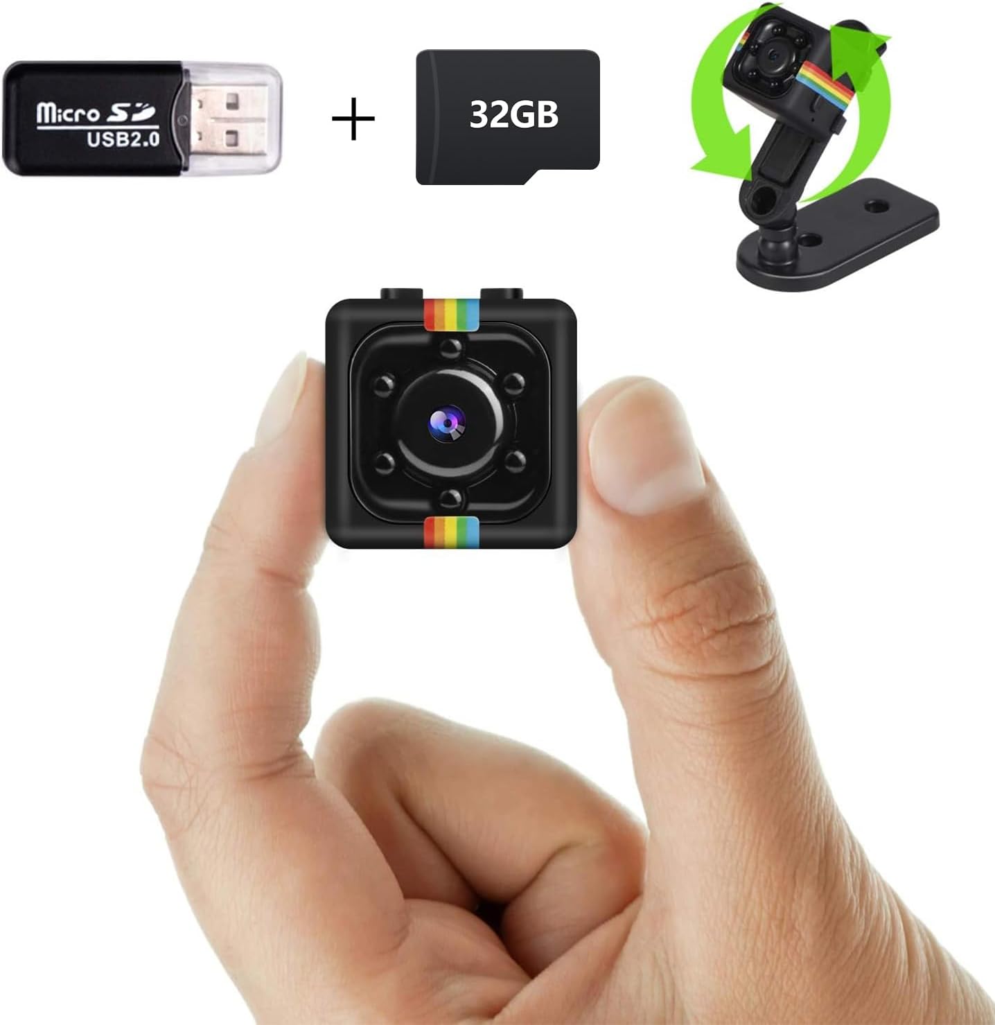 Caméra espion Bextgoo No WiFi Caméra de sécurité 1080p FHD avec carte ...