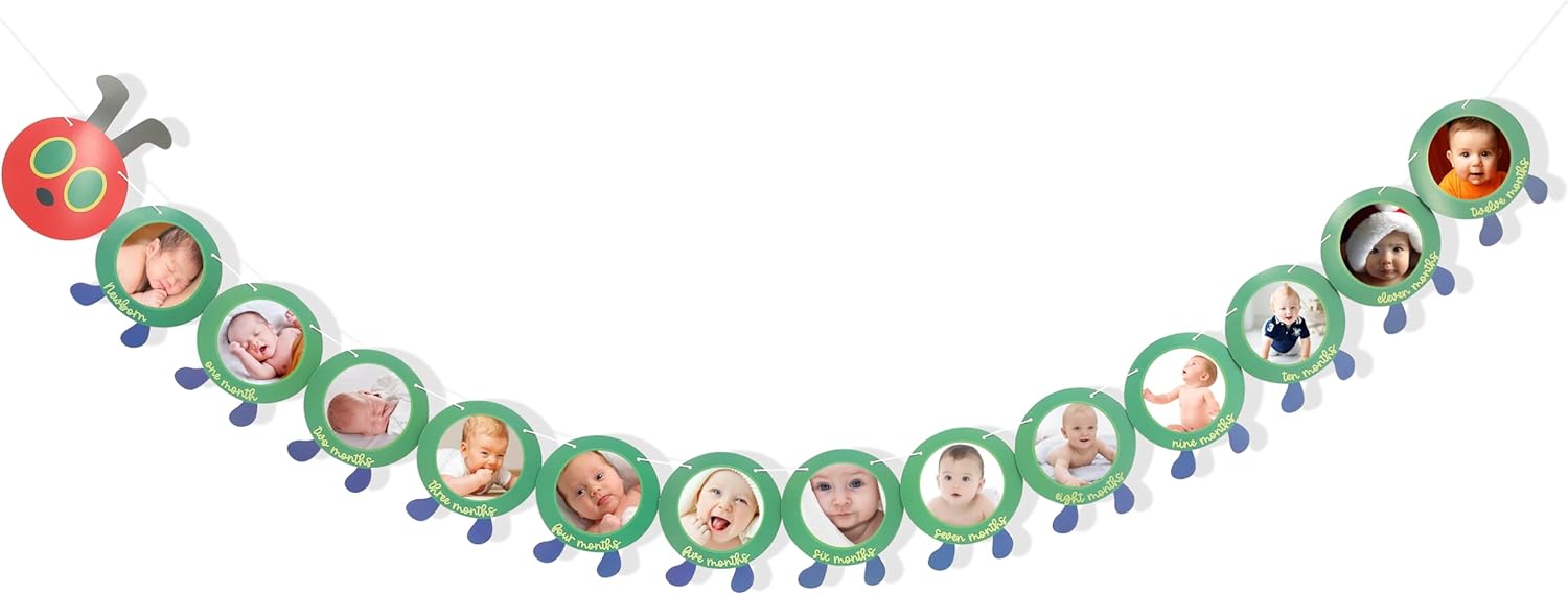 Amazon.com: Hungry Caterpillar Monthly Milestone Photo Banner - Newborn ...