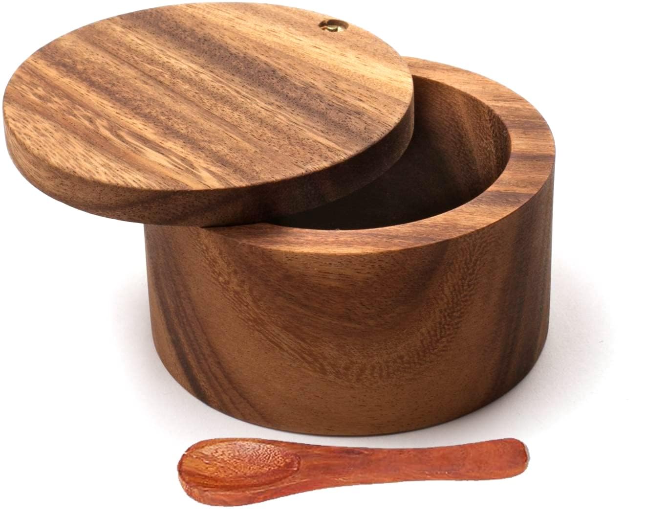 Amazon.com: IBLAY Wooden Salt Box for Kitchen or Dining Table Spice and ...
