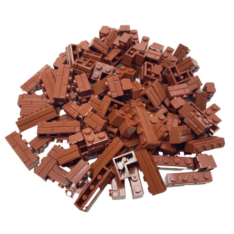 Amazon.com: 120 Pcs Brown Masonry Profile Bricks, Brown Building Wall ...