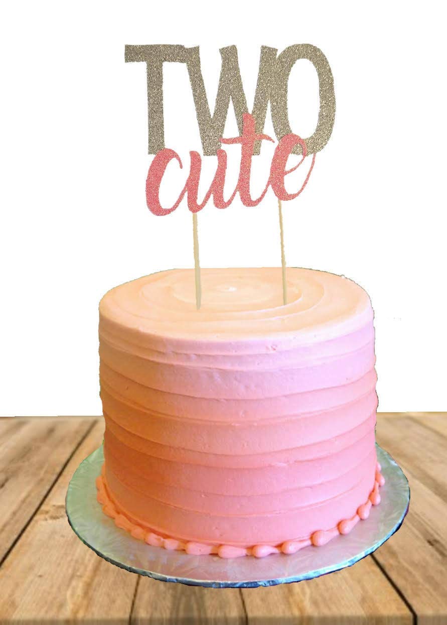 Buy Two Cute Cake Topper, Two Cute Cake Topper | 2nd Birthday Cake ...