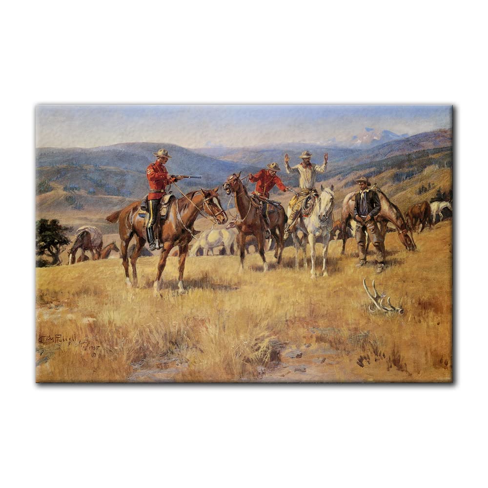 Amazon.com: Cowboy Wall Art By Charles Marion Russell Oil Painting Wild ...
