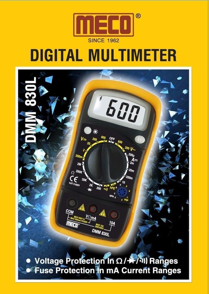 MECO-DMM-830L Digital Multimeter (Yellow 2000 Counts) : Amazon.in ...