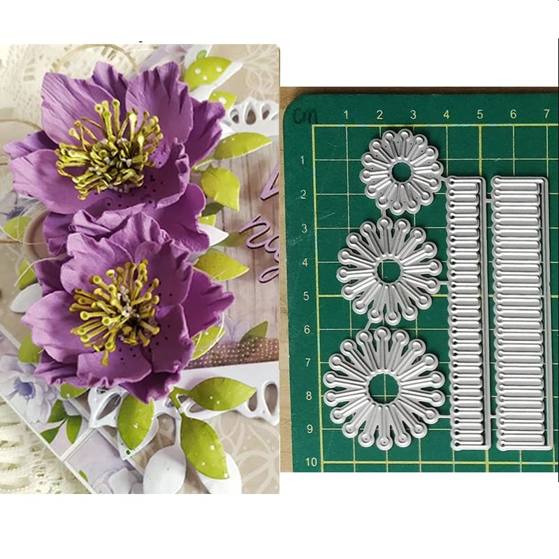 Amazon.com: 3pcs Stamens for Flowers Metal Cutting Die Cuts, DIY Crafts ...