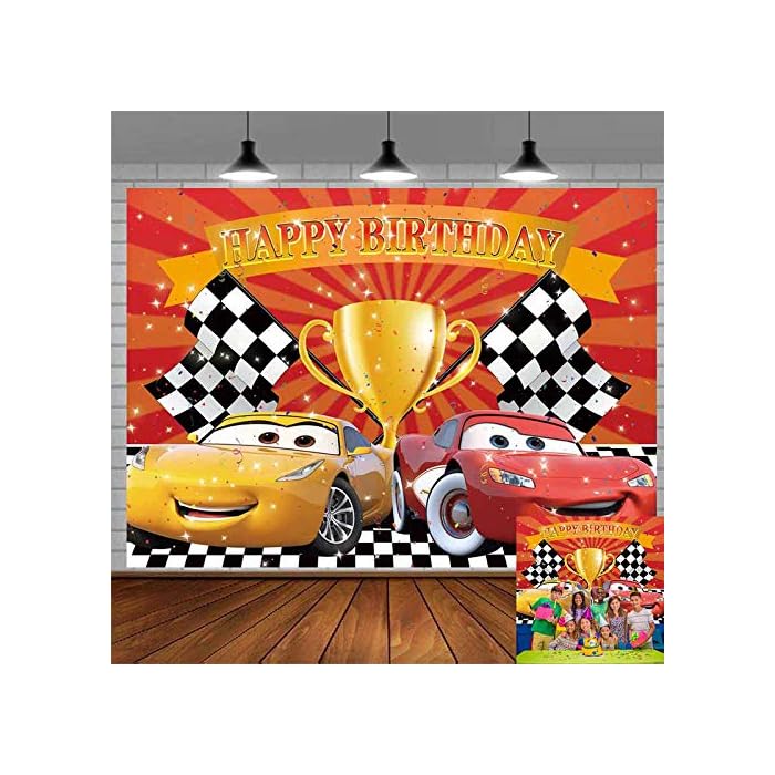 Buy Cars Backdrop Party Supplies Banner Racing Banner Mobilization Boy ...