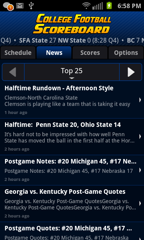 College Football Scoreboard Plus - App on Amazon Appstore