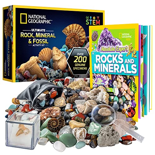 Rock & Mineral Collection Activity Kit 200+ Pieces - Educational Toys ...