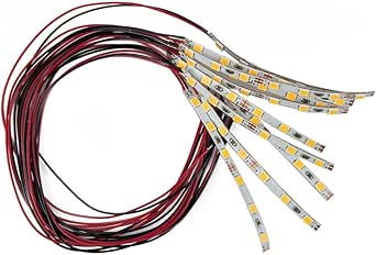 Amazon.com: 10Pcs LED Light Strip Pre Wired White Fit For SMD 12V-18V ...