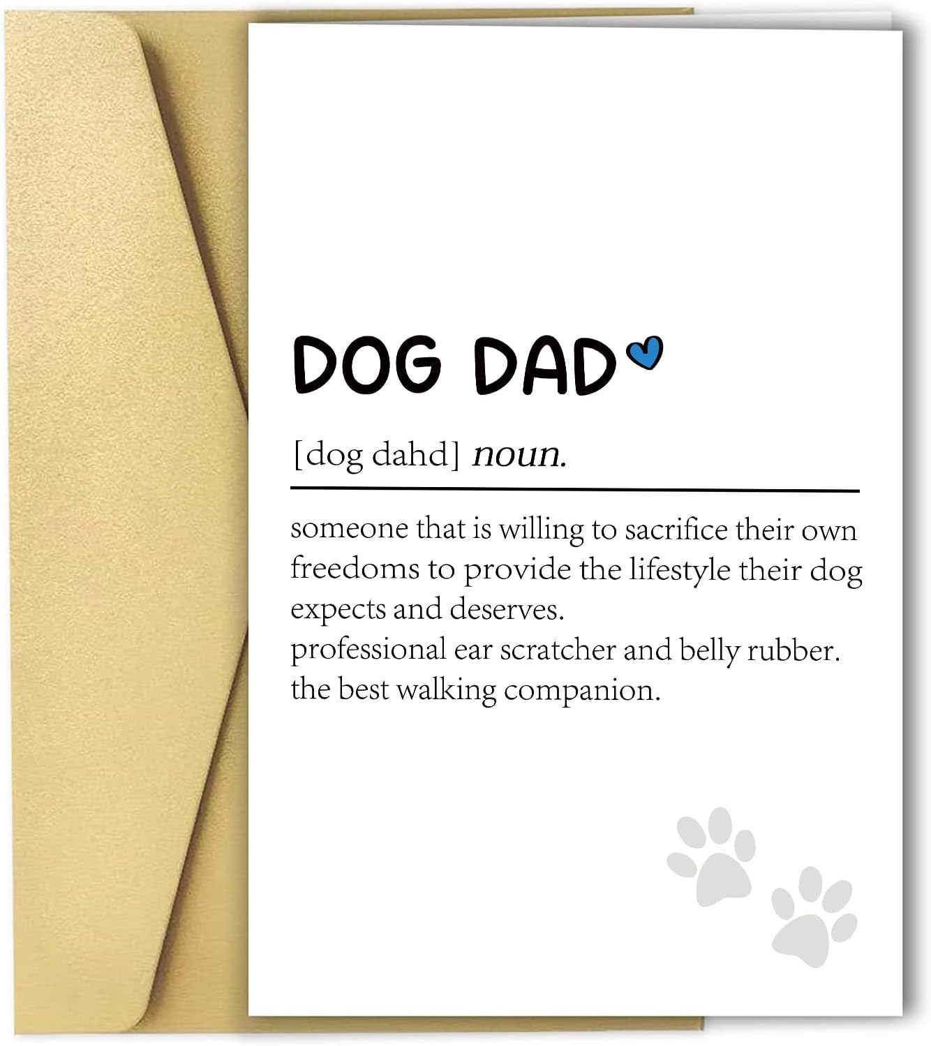 Amazon.com : Emily gift Funny Dog Dad Birthday Card - Fathers Day Card ...