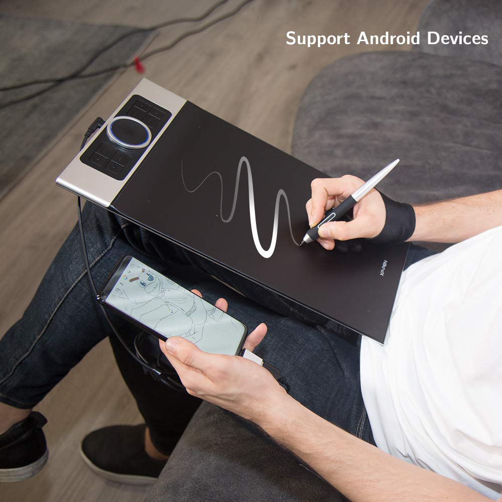 Graphic Tablet XP-PEN Deco Pro Small Pen Tablet 9X 5 Inch with 2 Wheels ...