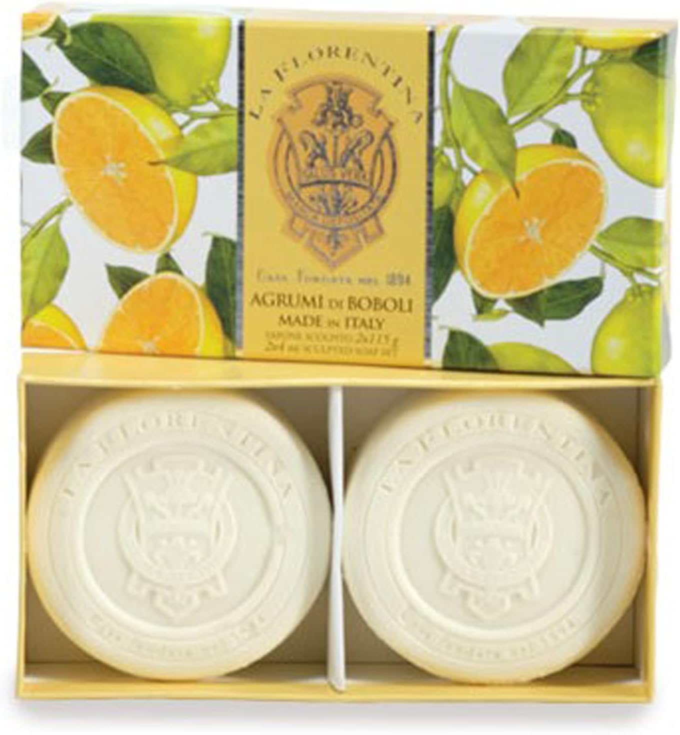 Amazon.com : La Florentina Sculpted Italian Soap Set - 2 x 4 ounces ...