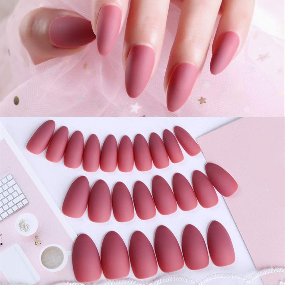 Pointed Round Acrylic Nails
