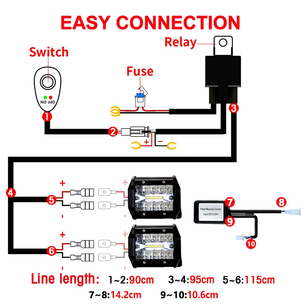 Led Off Road Light Bar Wiring Diagram 40A Relay Wiring Harness Green
