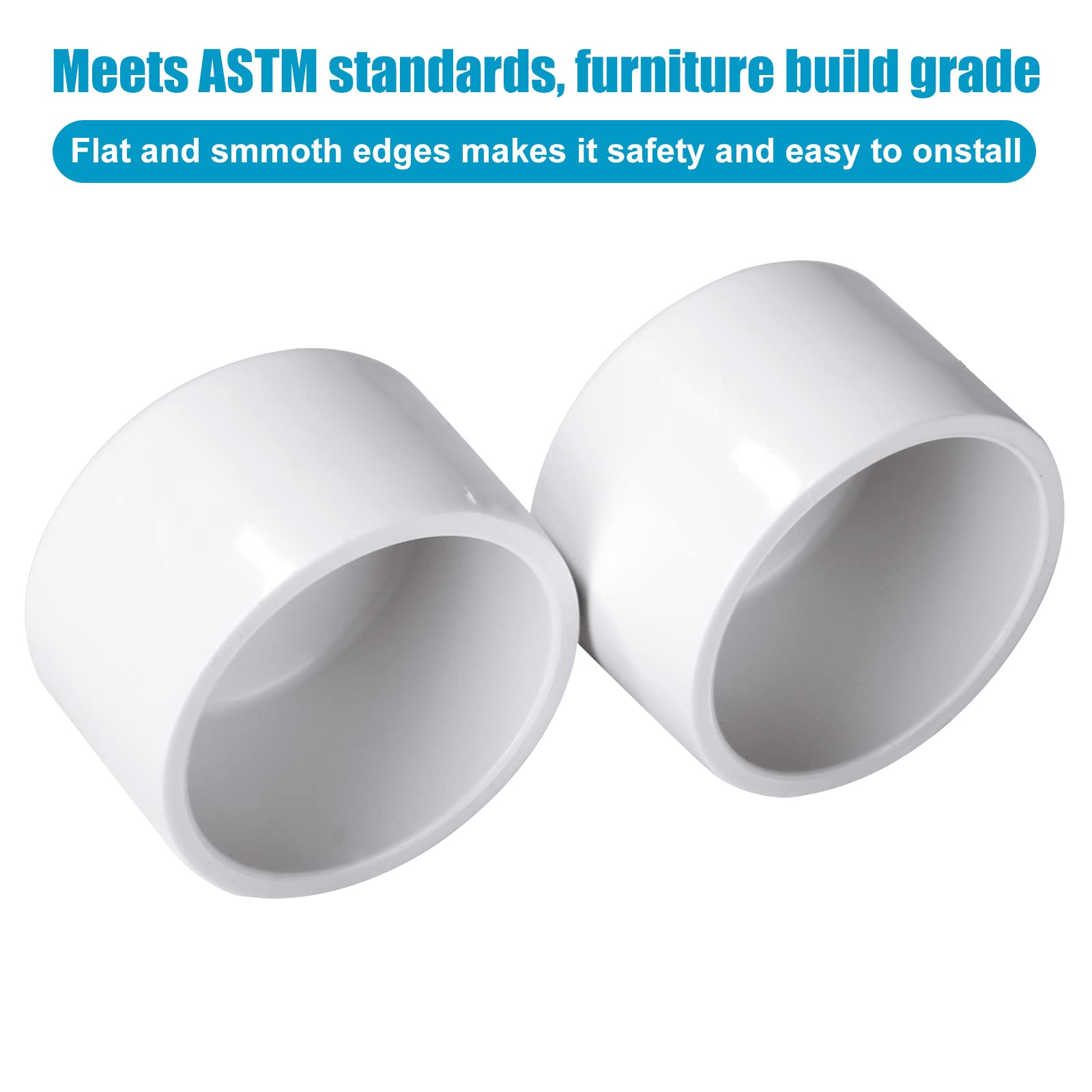Snapklik.com : 30 Pack 1" PVC Pipe End Cap Fitting, SCH 40 Furniture ...