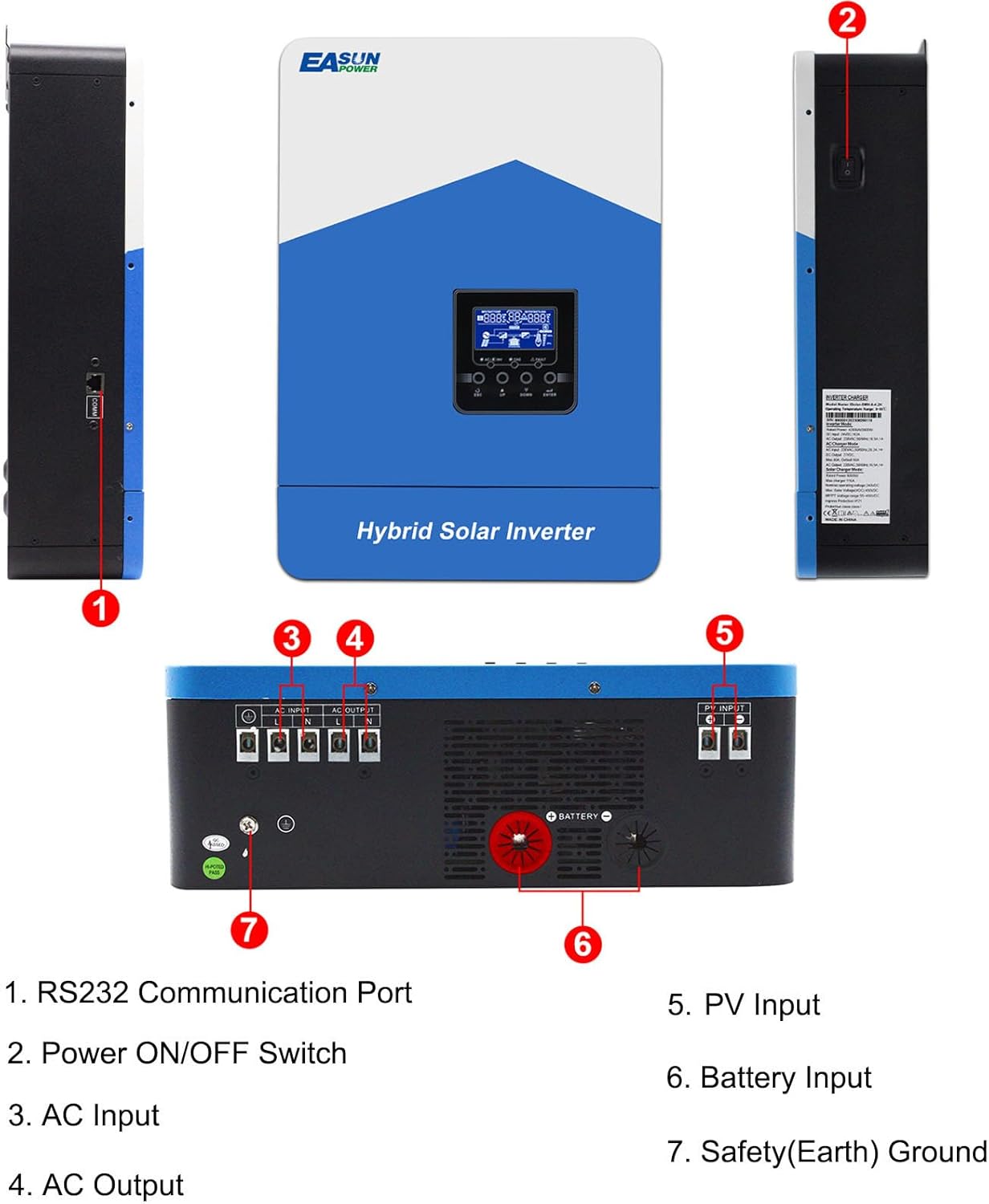 POWLAND 4.2 KVA 3.8 kW Hybrid Inverter 24 V User Manual