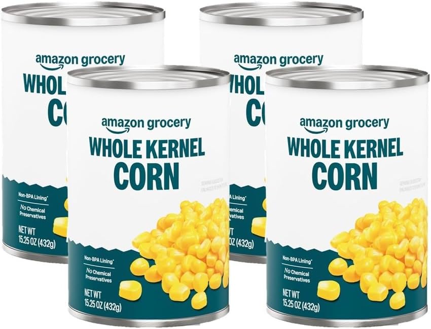 Amazon.com : Amazon Fresh, Canned Whole Kernel Corn, 15.25 Oz (Pack of ...
