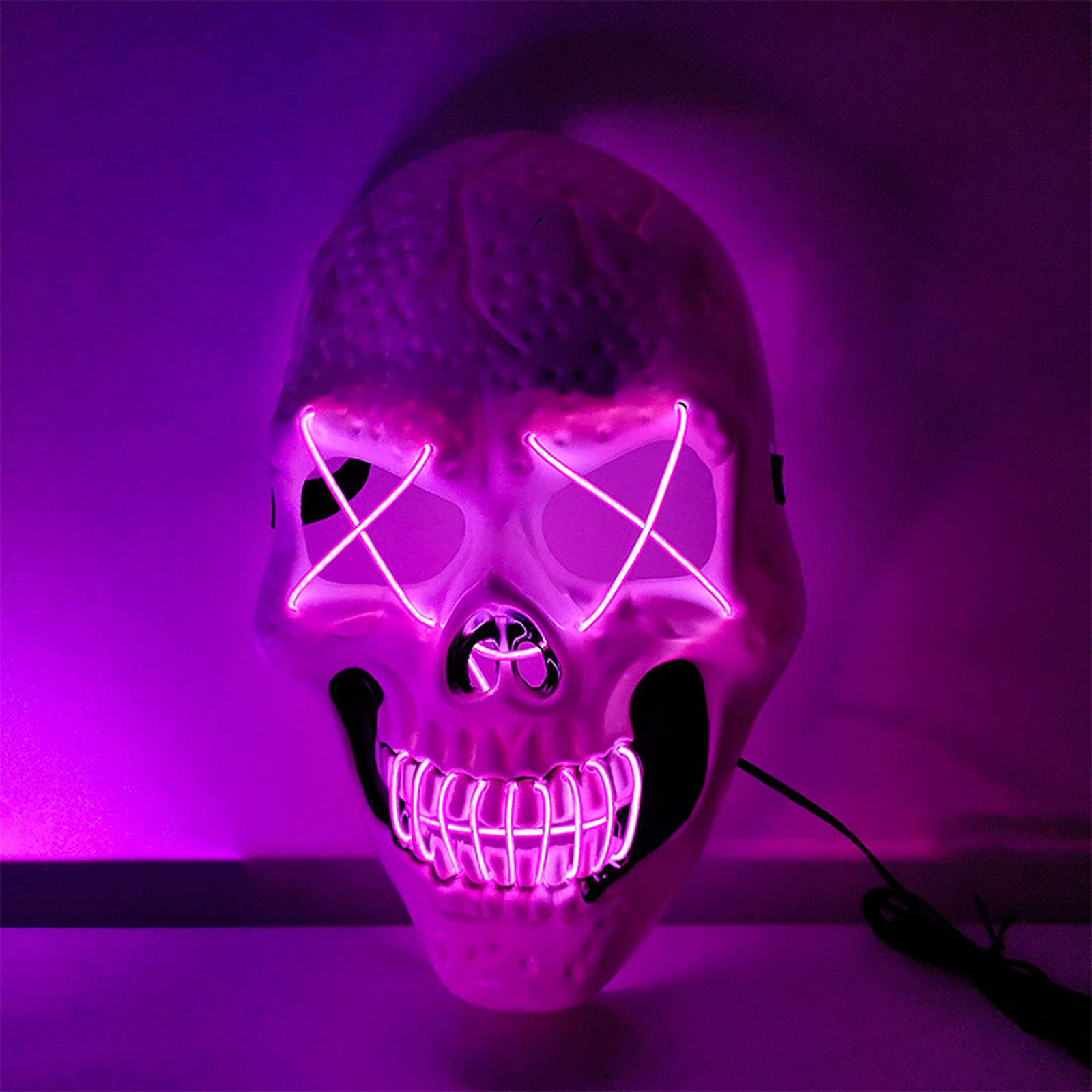 Buy Halloween Skull,luminous LED Cold Light y Oni Horror y LED ...