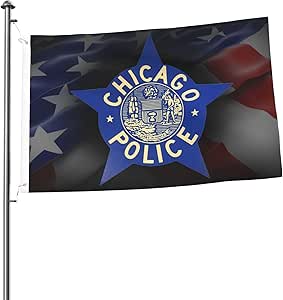 Amazon.com : Chicago Police Flag Double Sided 2x3 Feet - Vivid Color ...
