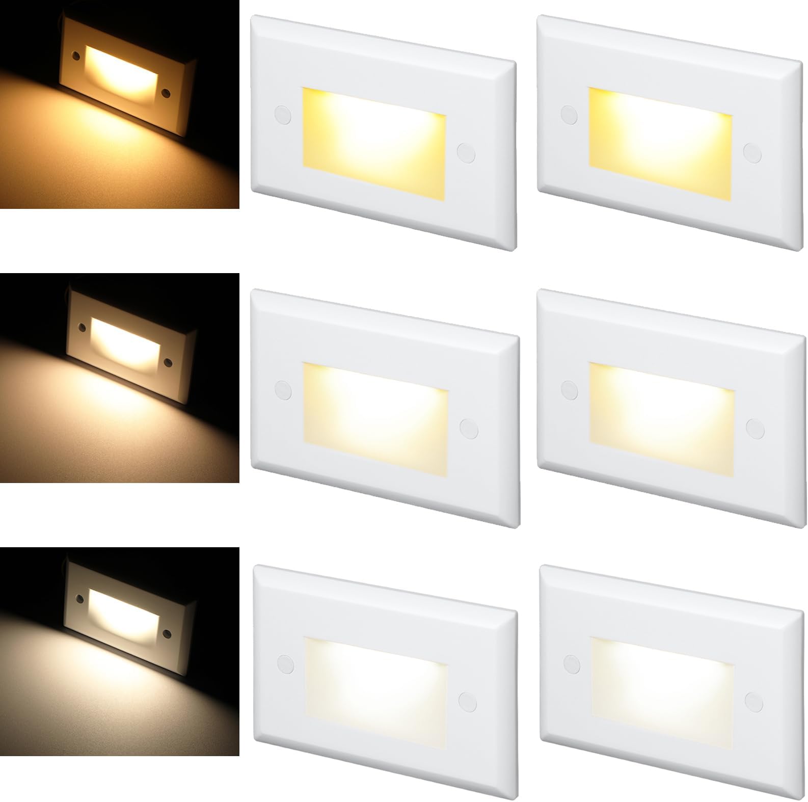 DALS Lighting LEDSTEP005D-WH 4.75" Recessed Horizontal Indoor/Outdoor ...