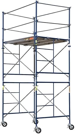 Metaltech SAFERSTACK Complete 2-Section High Tower Scaffolding System ...