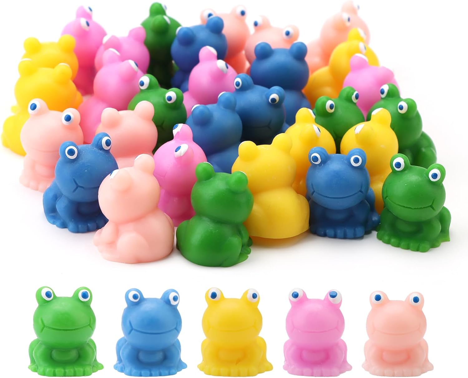 30Pcs Mini Resin Frogs Figurines, Colorful Tiny frogs Realistic ...