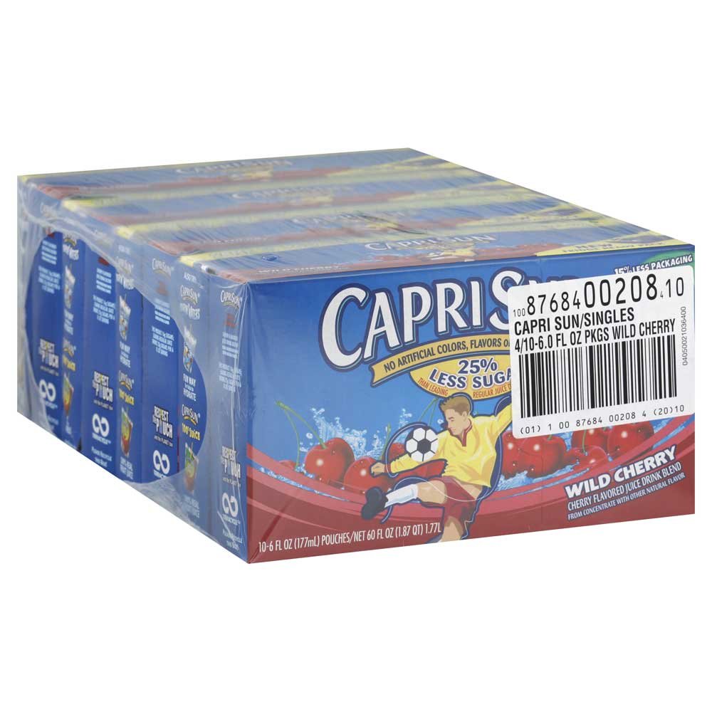 Buy Kraft Capri Sun Wild Cherry Flavored Juice Drink Blend, 6 Ounce ...