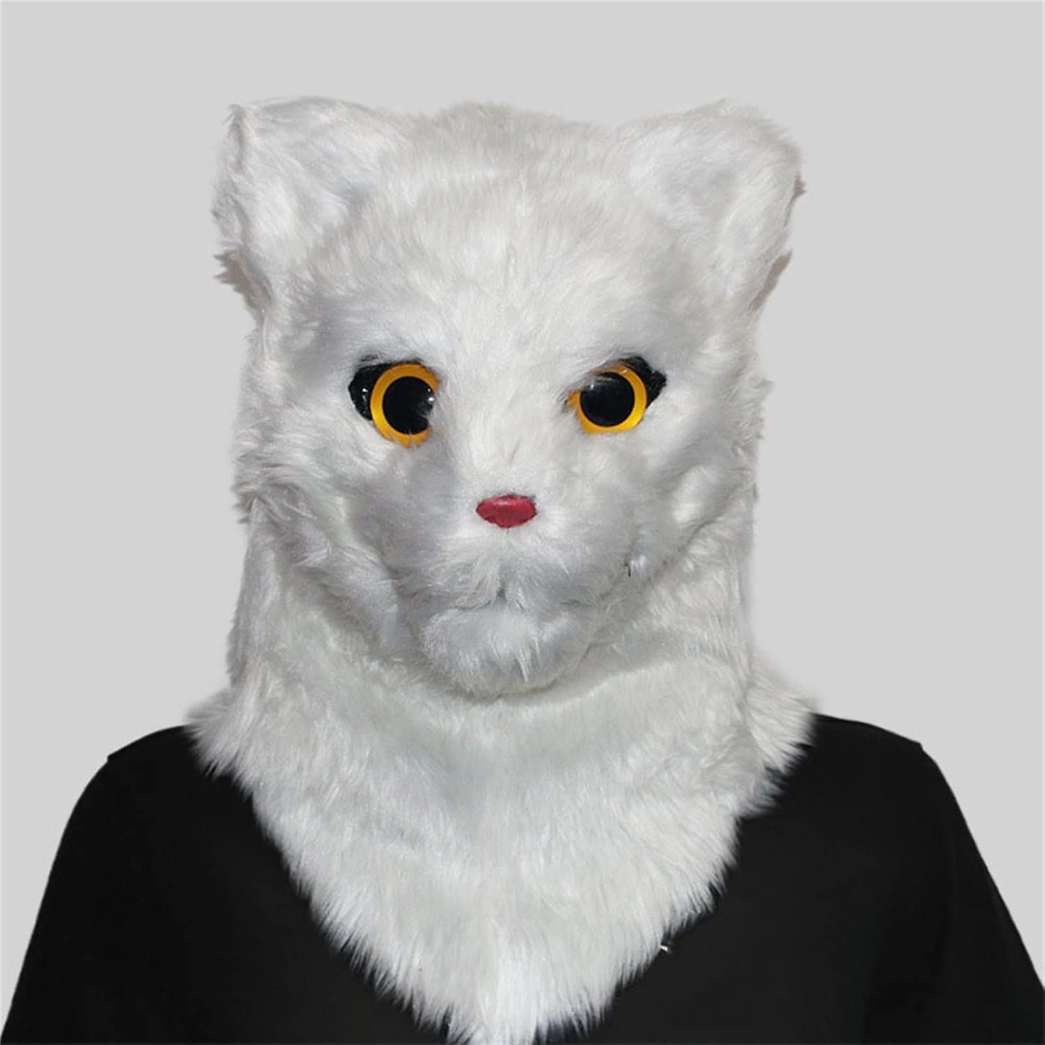 Amazon.com: Fivean Movable Mouth Cat Mask,Full Head Furry Animal Masks ...