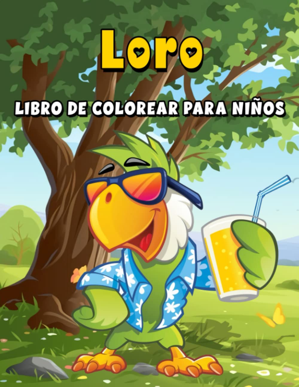 Buy Loro Libro De Colorear Para Niños De 4 a 8 Años: Hermosa y ...