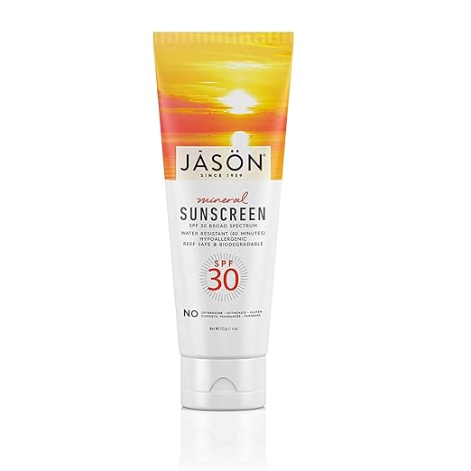 Amazon.com: Jason Mineral Sunscreen, Broad Spectrum SPF 30, 4 Oz ...