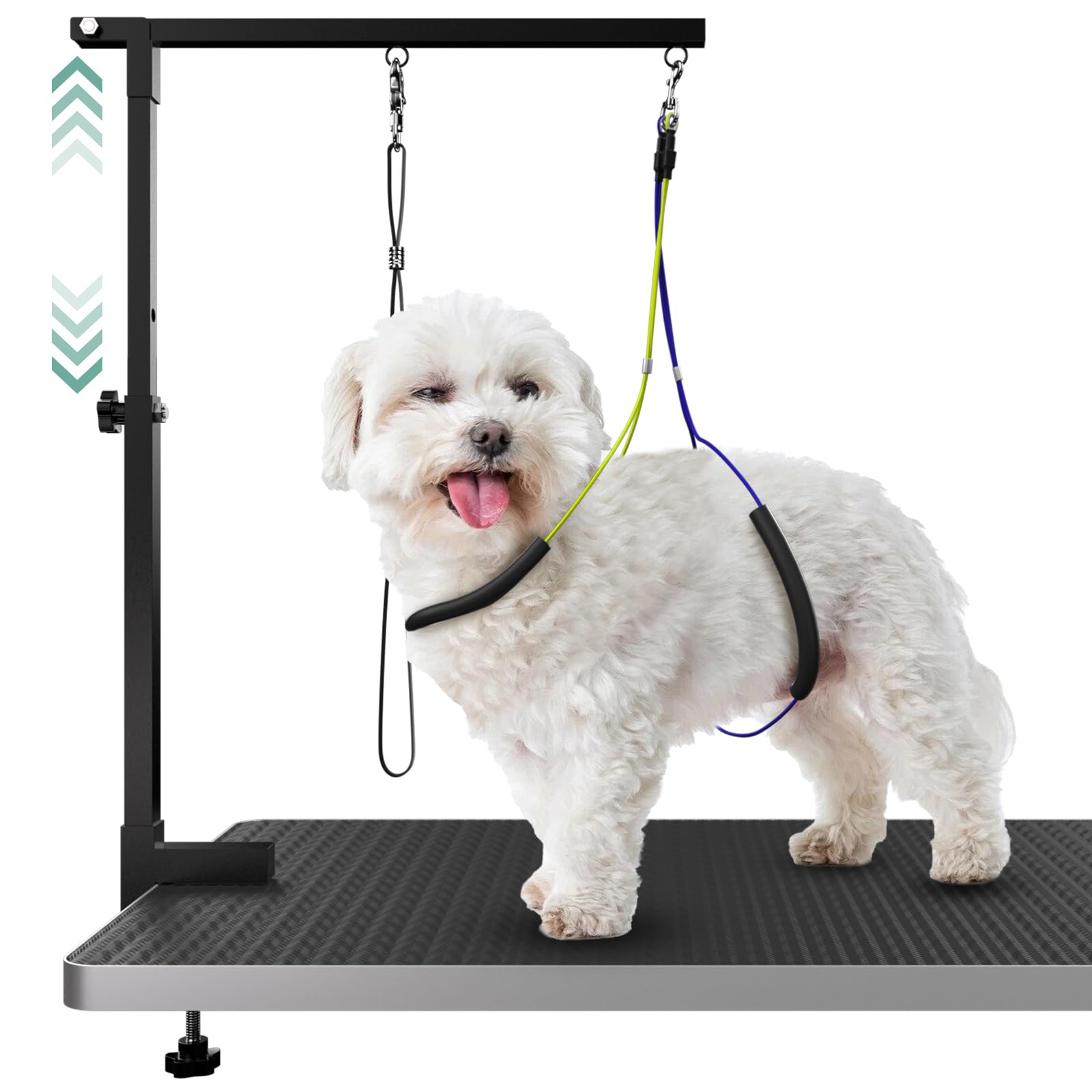 Haligo Dog Grooming Table Arm with Clamp, Adjustable Stainless Steel ...