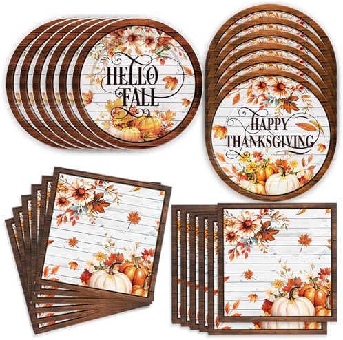 Amazon.com: 48Pcs Fall Birthday Decorations Thanksgiving Party Supplies ...