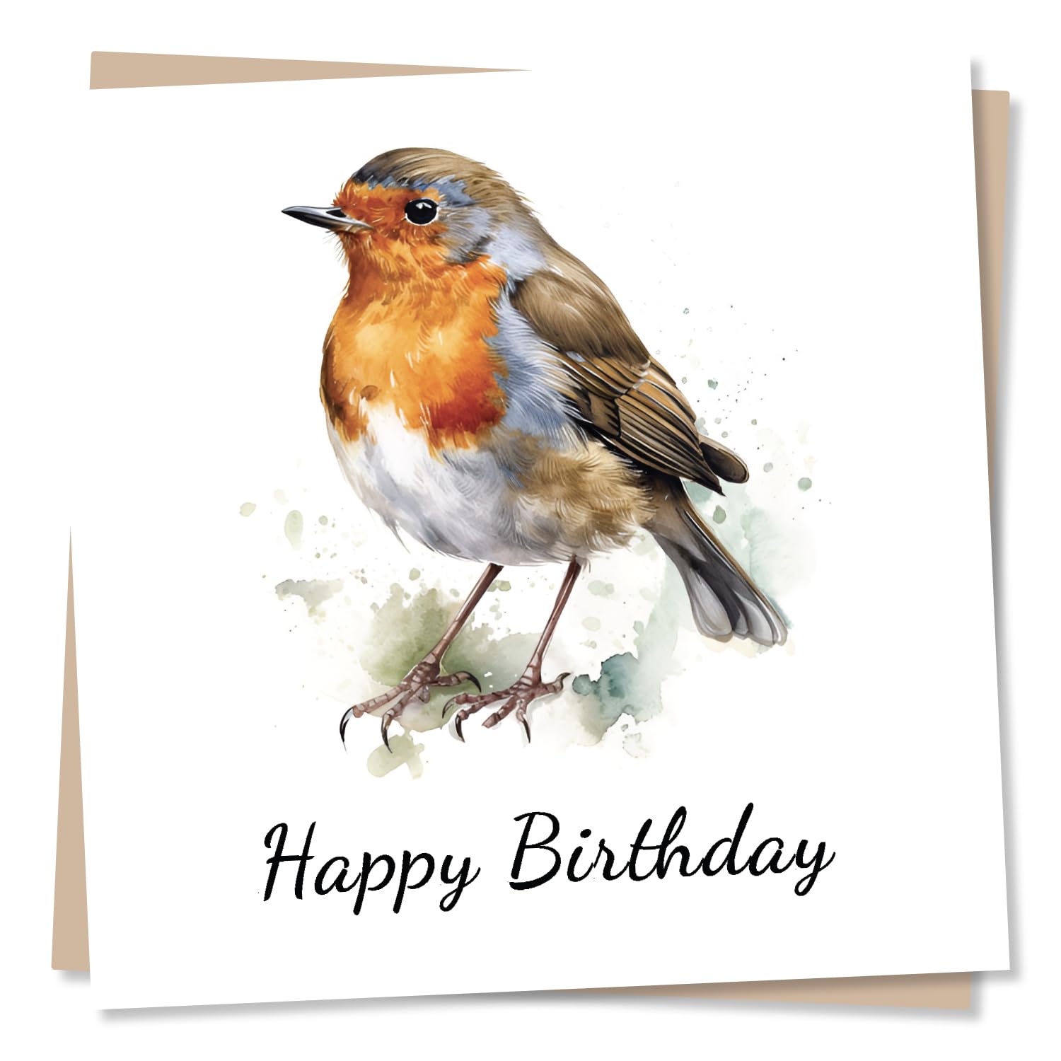 Beautiful Robin Happy Birthday Card - Special Card For Family, Friends ...
