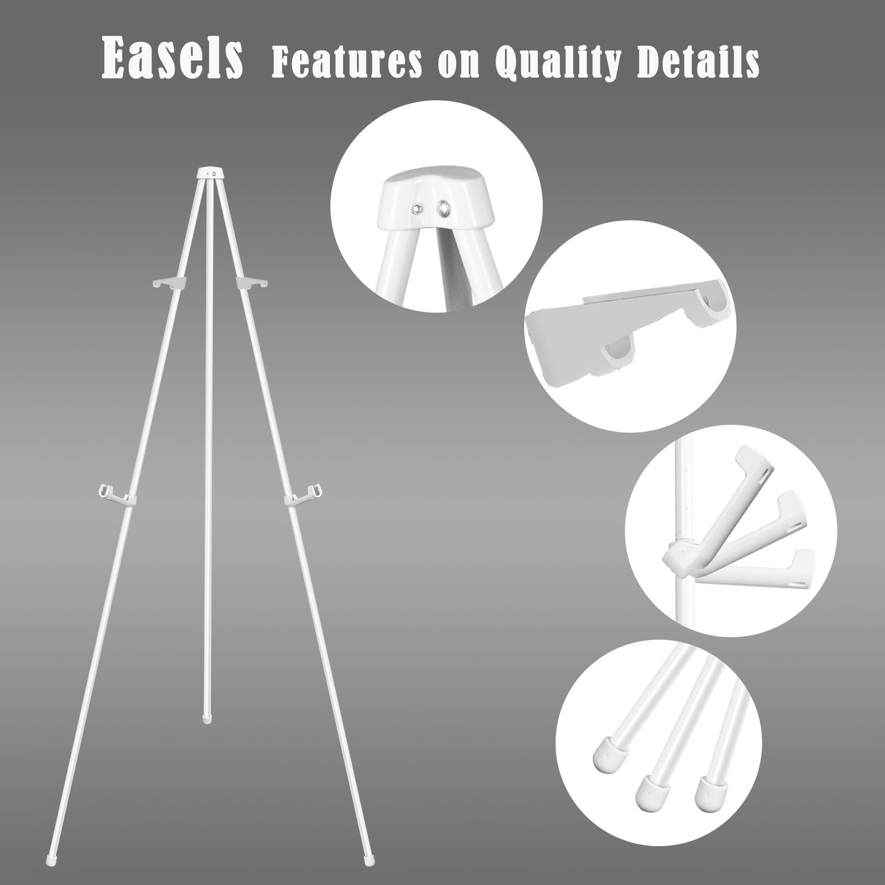 Snapklik.com : Basic White Easel For Wedding Signs,Adjustable Height ...