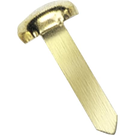 Amazon.com : Officemate Round Head Brass Plated Fasteners, 0.5 Inch ...