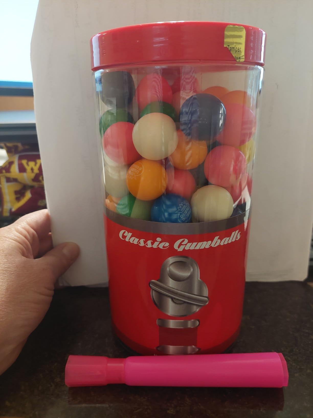 Amazon.com : Gumball in a Jar, 27 oz Jar of 1 Inch Assorted Gumballs in ...