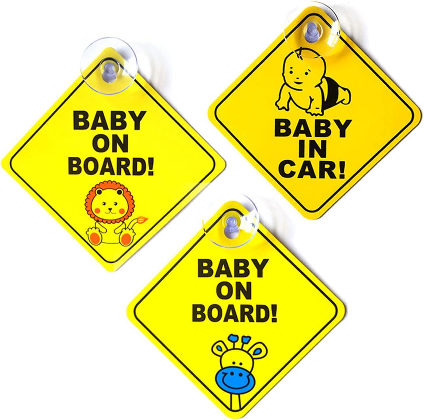 Occuwzz® Baby on Board Sticker for Cars, 3 PCS Baby On Board Warning ...