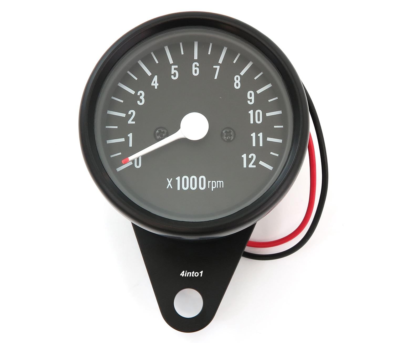 Amazon.com: Mini Mechanical Motorcycle Tachometer Tach 12K RPM - Black ...