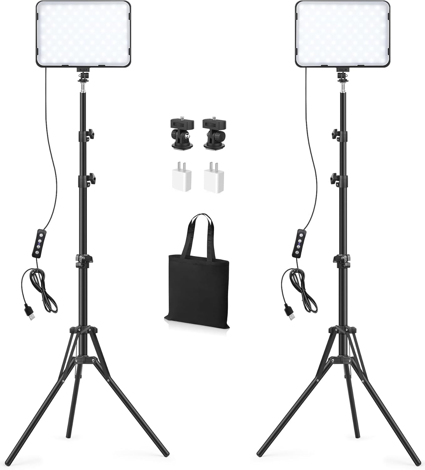 Amazon.com : 2 Pack Photography Video Lighting Kit, LED Video Light ...