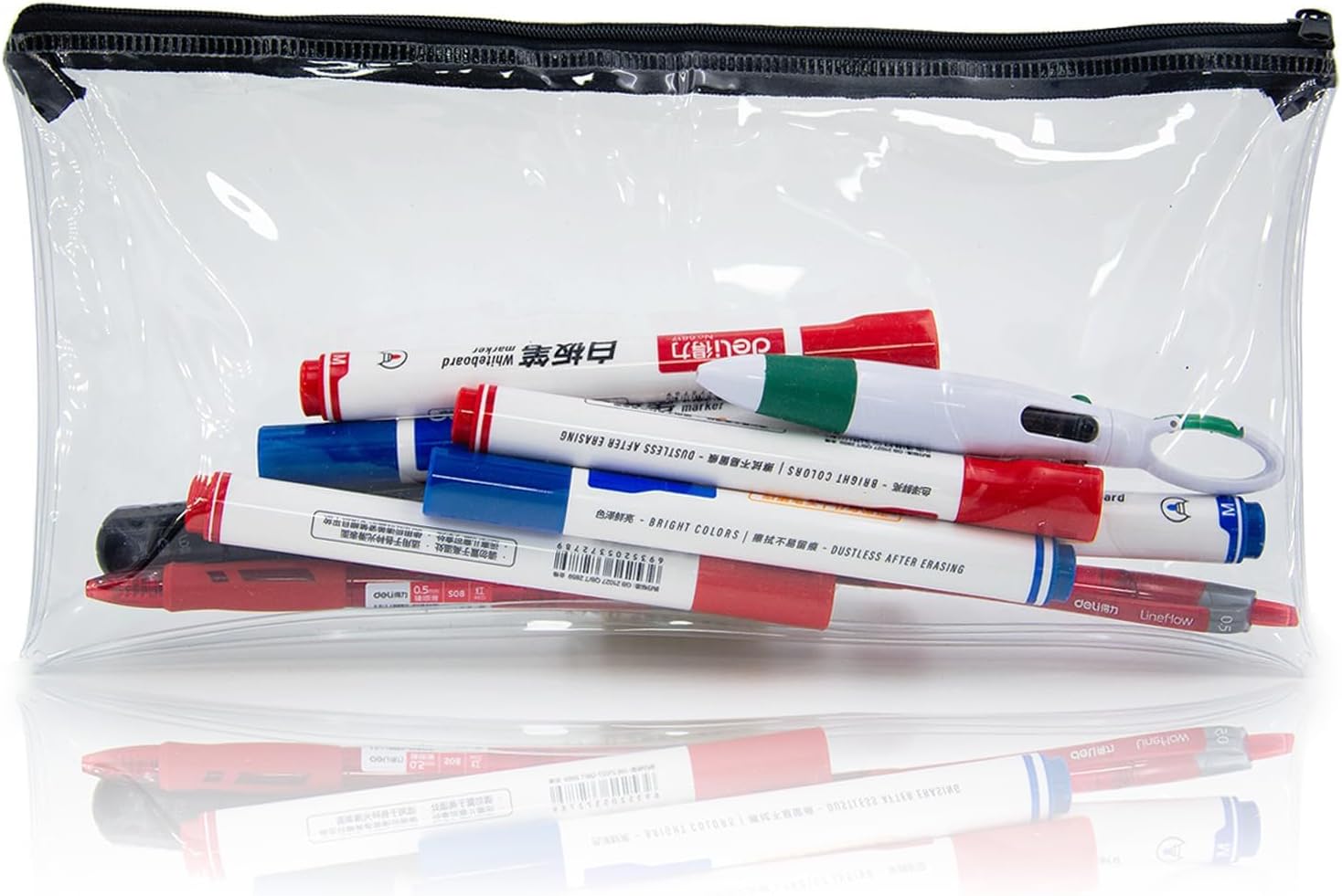 Clear Pencil Case for Exams Large 30cm, Transparent See Through Exam ...