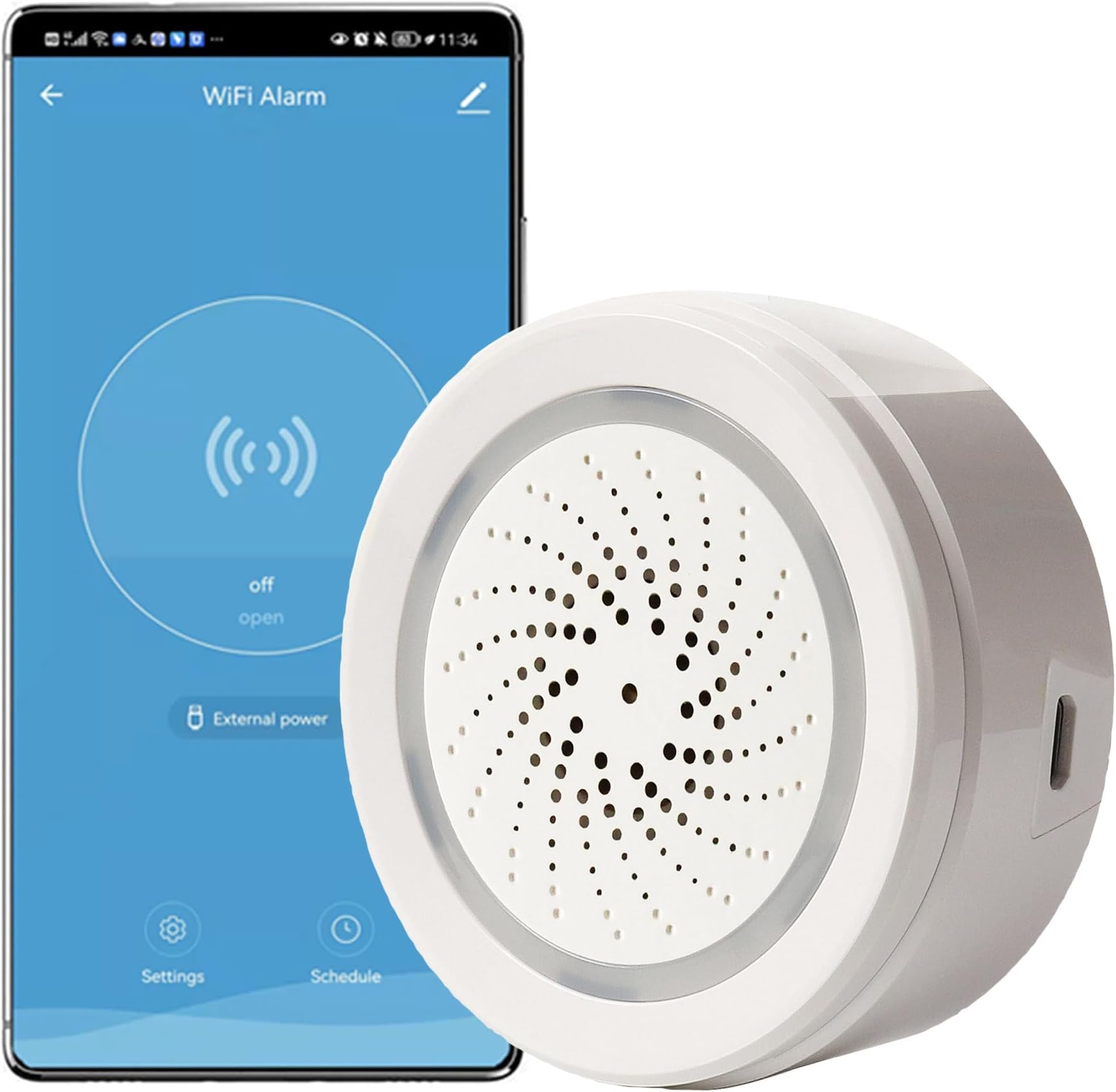 Amazon.com: Smart Wi-Fi Siren Alarm: Wireless Strobe Siren with Sound ...