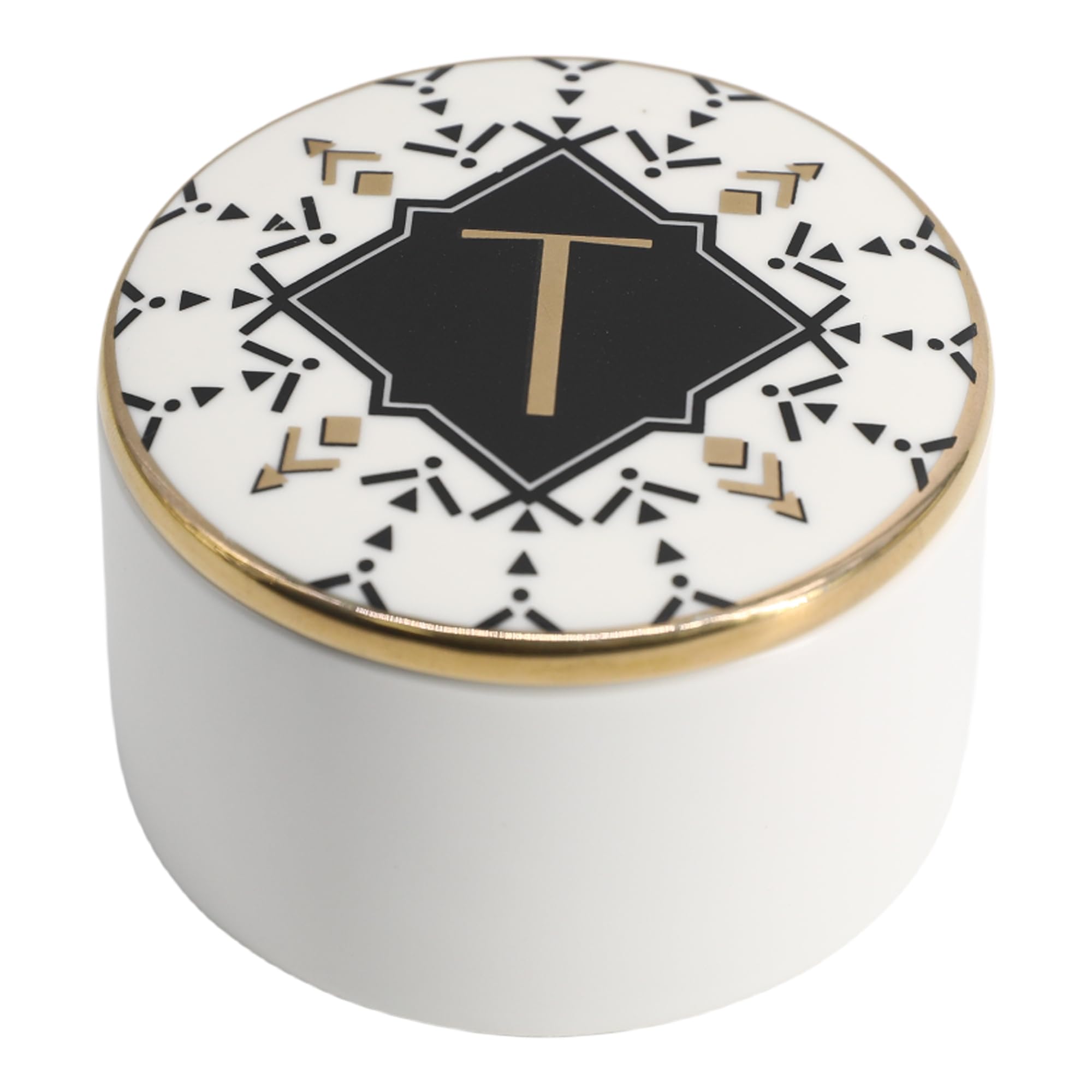 Amazon.com: COLLECTIVE HOME - Monogram Jewelry Box, Bohemian Ceramic ...