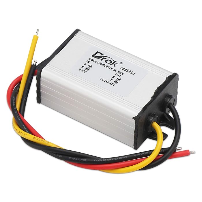 Buy Voltage Reducer, DROK DC-DC Buck Converter DC 8-35V to DC 3-24V 5A ...