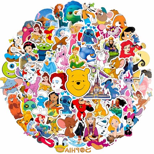 Amazon.com: 100PCS Cartoon Stickers, Mix Cool Cute Sticker, Waterproof ...